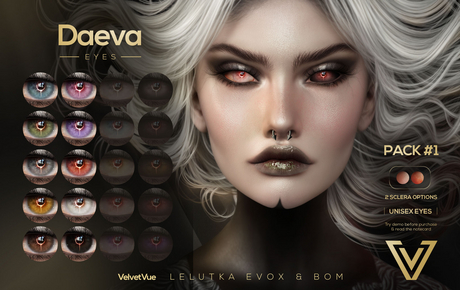 Second Life Marketplace - [ VelvetVue ] Daeva Eyes :: Pack #1